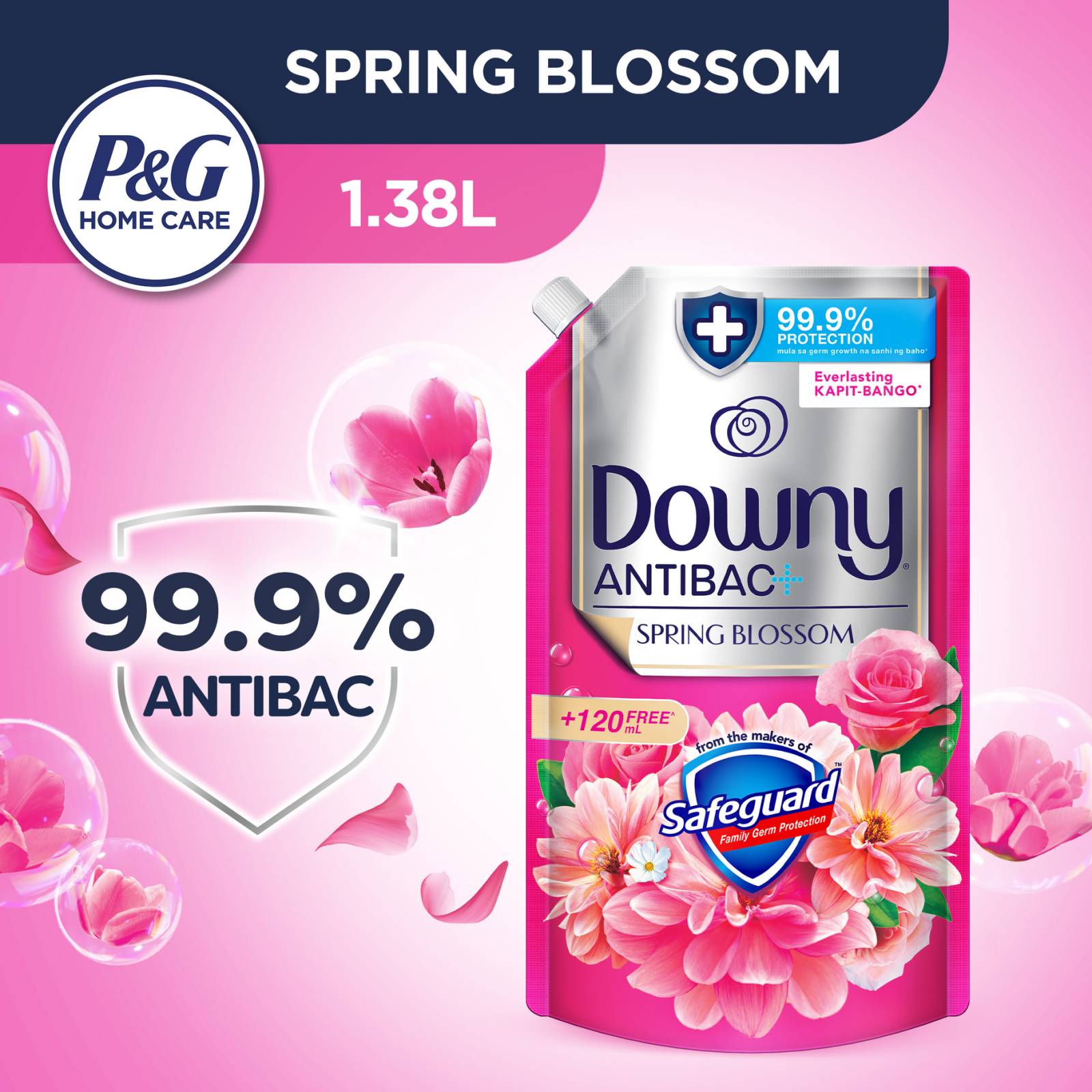 Downy Fabric Conditioner Kontra Germs Kontra Kulob Spring Blossom 1.38L ...