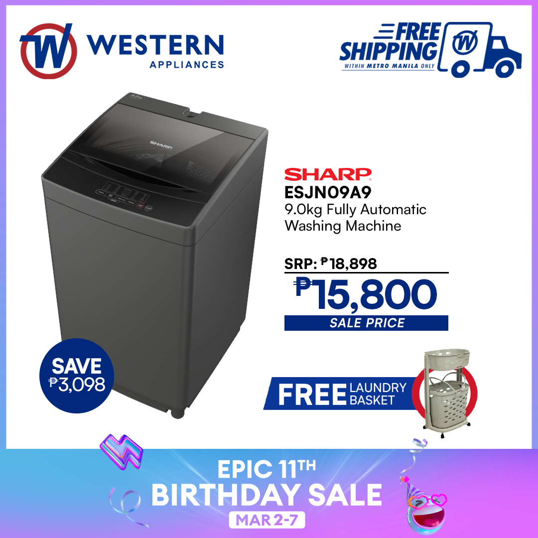 Sharp ESJN09A9 9.0kg Fully Automatic Washing Machine | Lazada PH