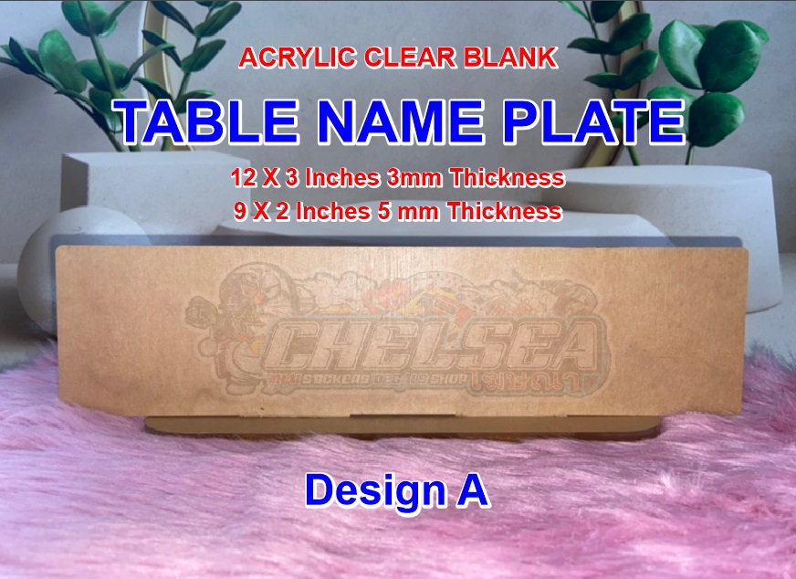 Acrylic Table Name Plate Clear / Transparent, Blank | Lazada PH