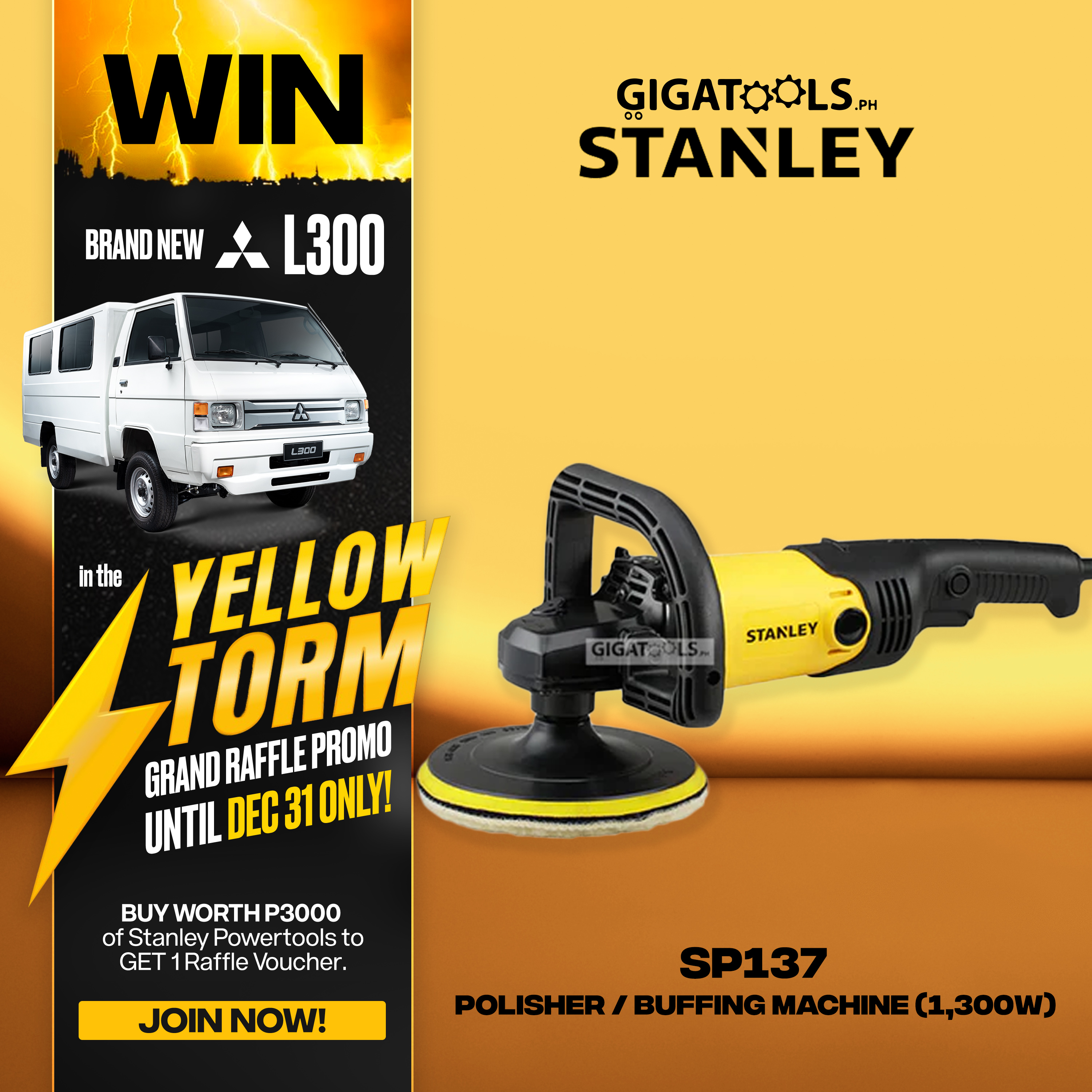 New Stanley SP137 7-inch Variable Speed Polisher / Buffing Machine (1 ...