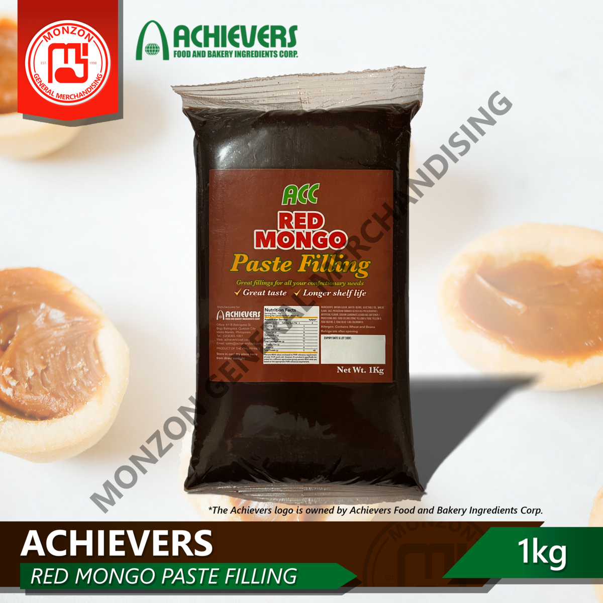 Achievers Red Mongo Paste Filling 1kg | Lazada PH