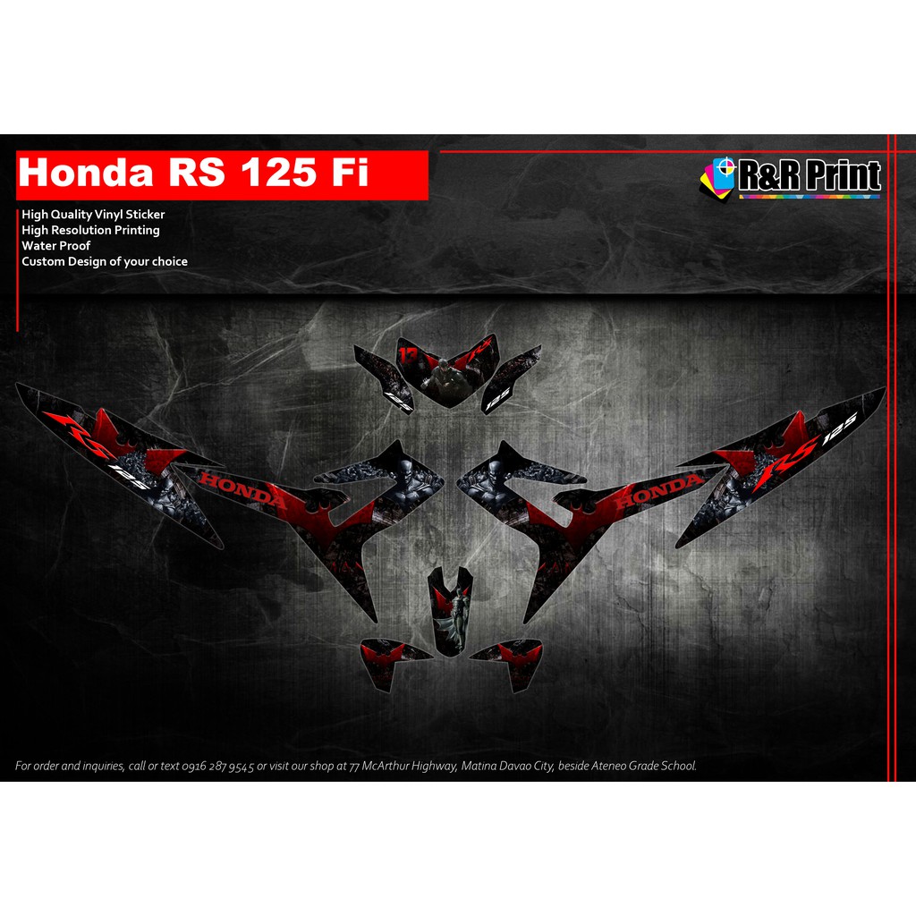 YOO- Honda RS 125 Fi Decals Sticker | Lazada PH