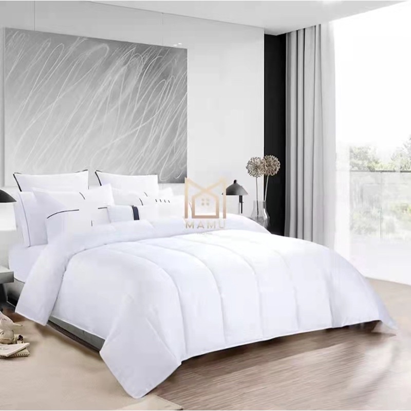 MAMU Plain White Duvet Filler Comforter Hotel Kumot queen Comforter ...