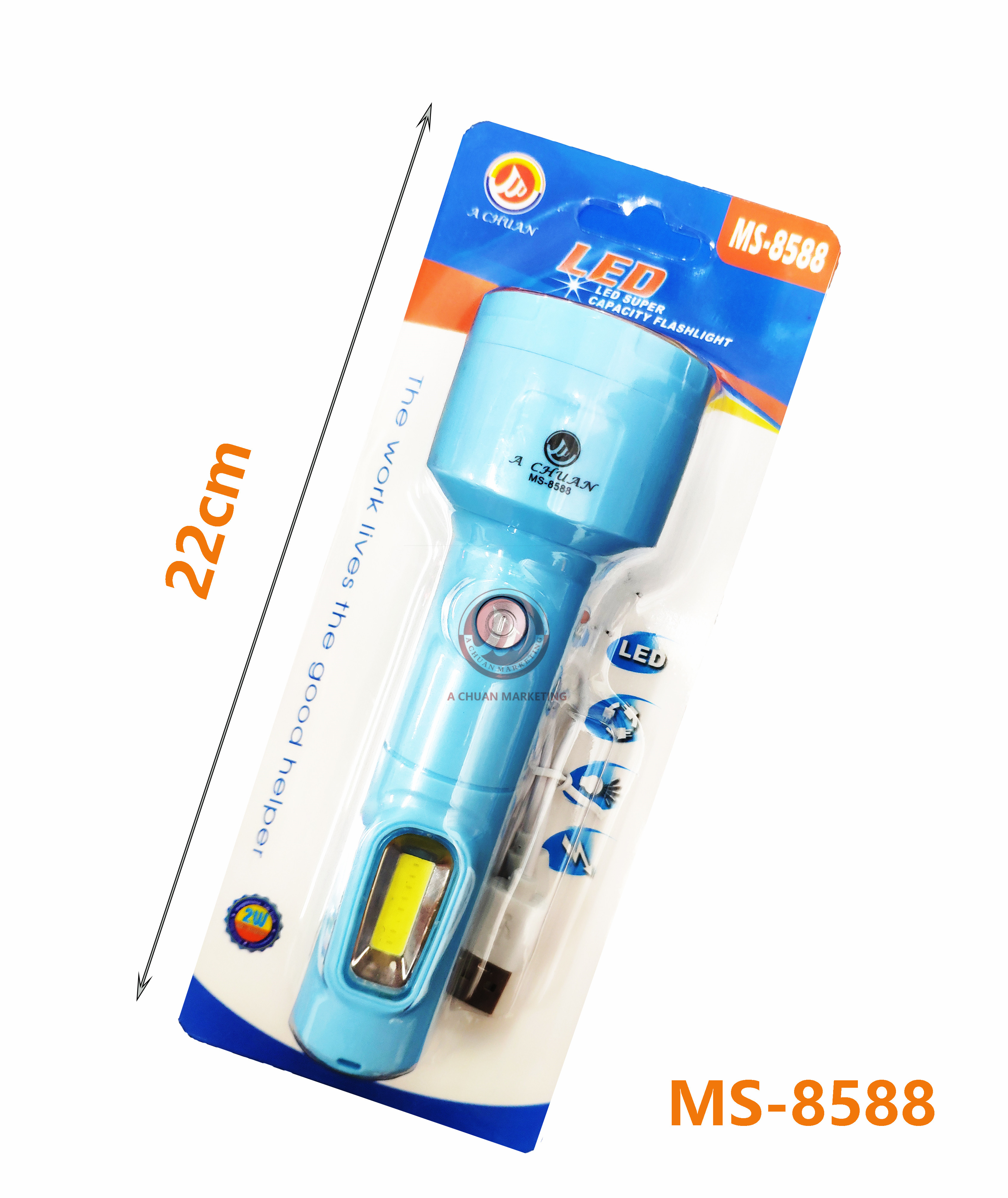 LED Rechargeable Super Capacity Flashlight Portable Outdoor Flashlight ...