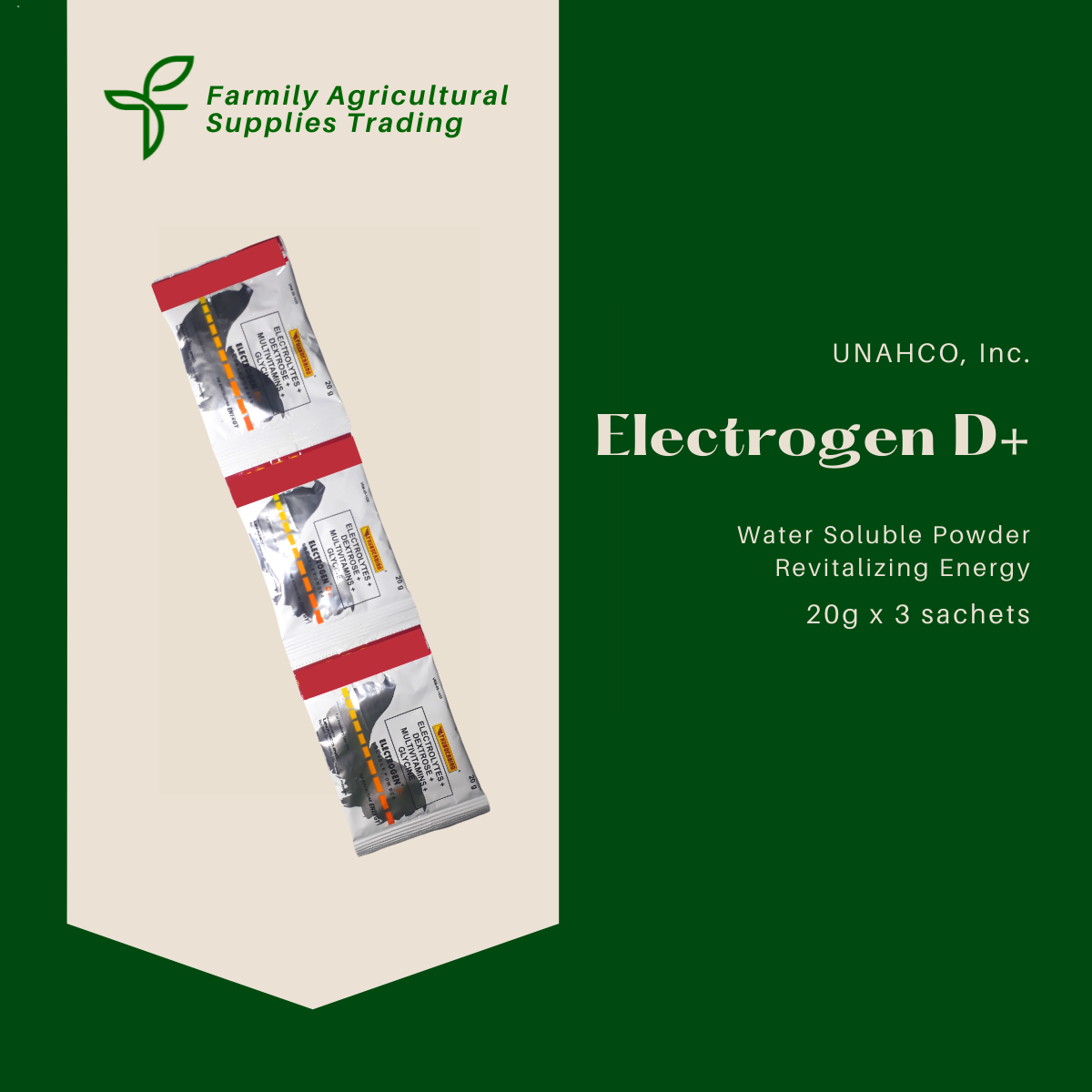 UNAHCO, Inc. Electrogen D+ 20g | Lazada PH