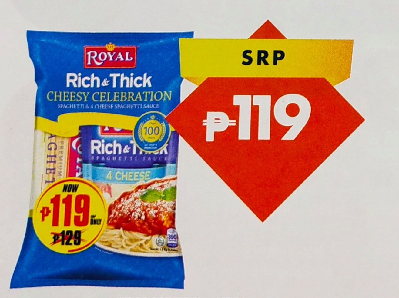 Royal Cheesy Celebration: Royal Spaghetti Pasta 800g + Royal Cheesy ...
