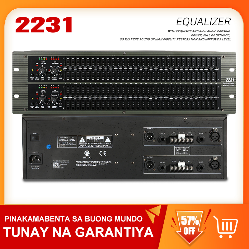 2231 Equalizer EQ 2-layer 37-segment na pagsasaayos Sa pagsasaayos ng pakinabang DSP mid-high ...
