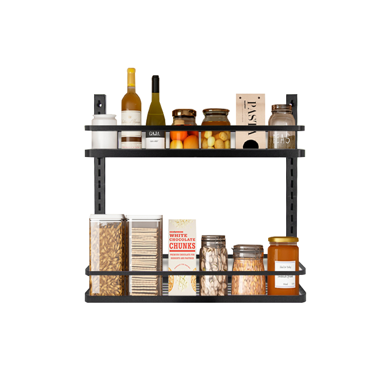 KEVE 5 Tier Wall Mount Condiment Rack Organizer Shelf Spice Jar ...