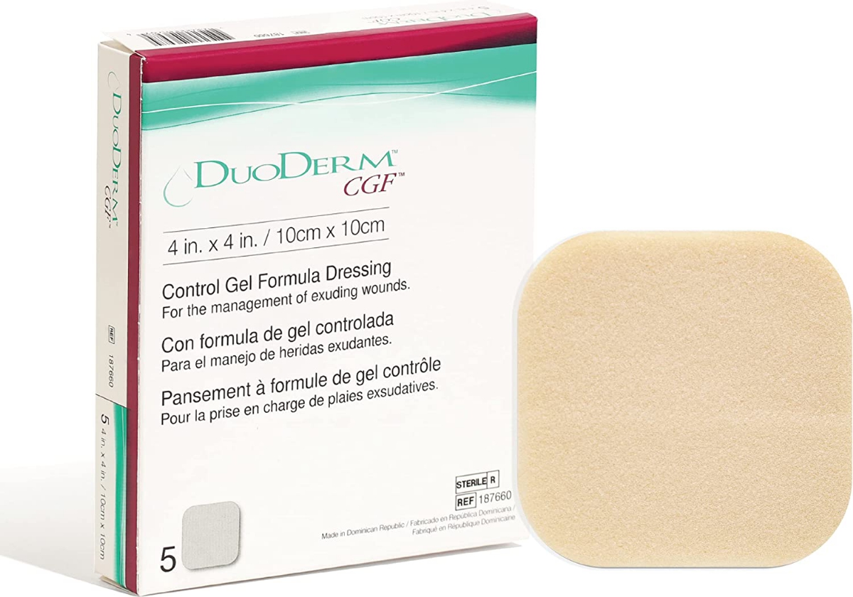 DuoDERM CGF Hydrocolloid 10cm x 10cm Sterile Dressing for Use On ...