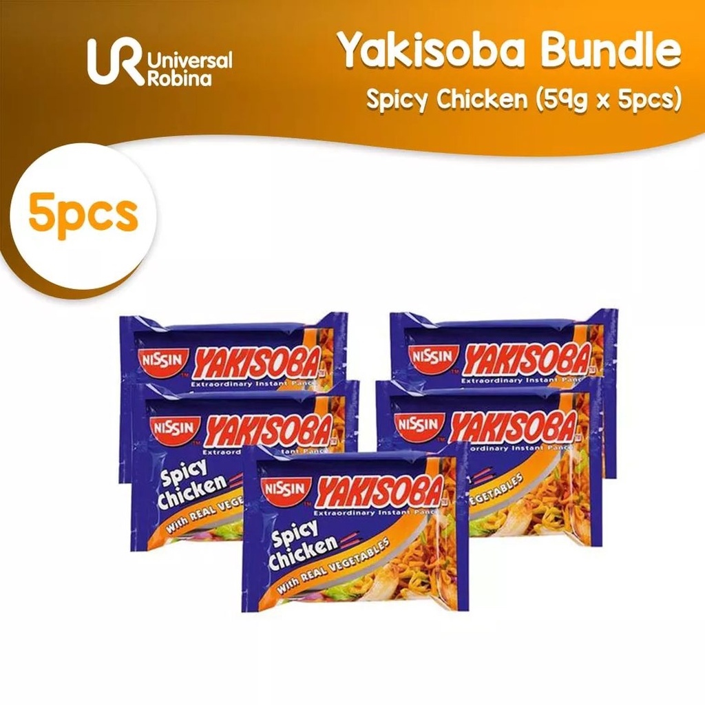 Nissin Yakisoba Pouch Spicy Chicken (59G) 5 Packs | Lazada PH