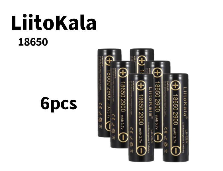 LiitoKala 18650 2900mAh 3.7V/ 3500mAh 10A High power discharge ...