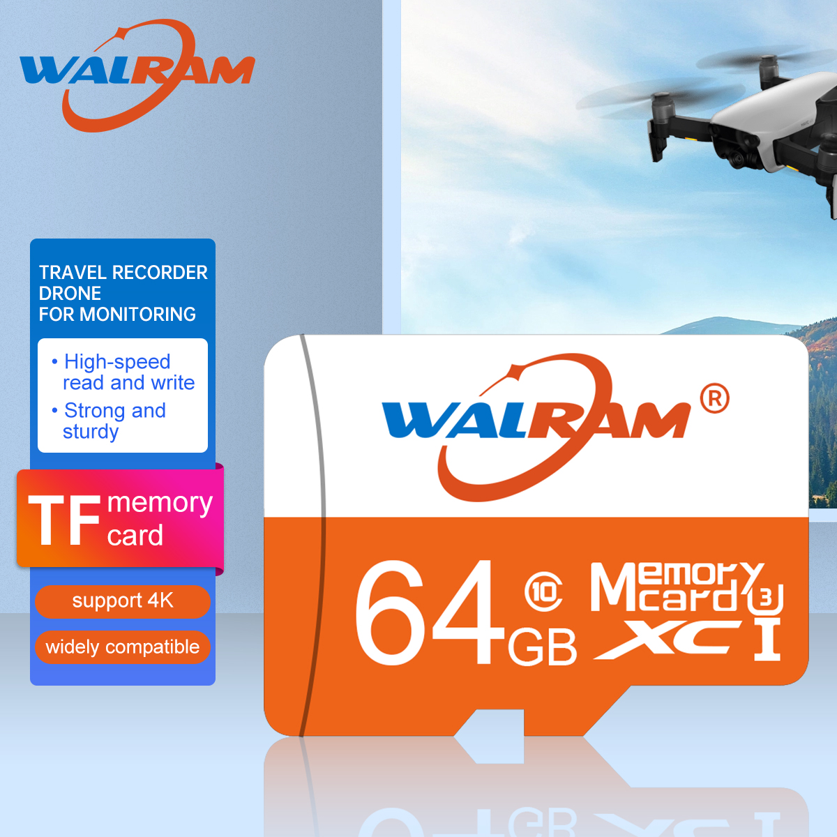 WALRAM Storage SD Card Original 100% Memory Card Genuine High Speed ...