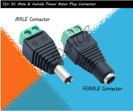 12V DC Male & Female Power Balun Plug Connector per pc | Lazada PH
