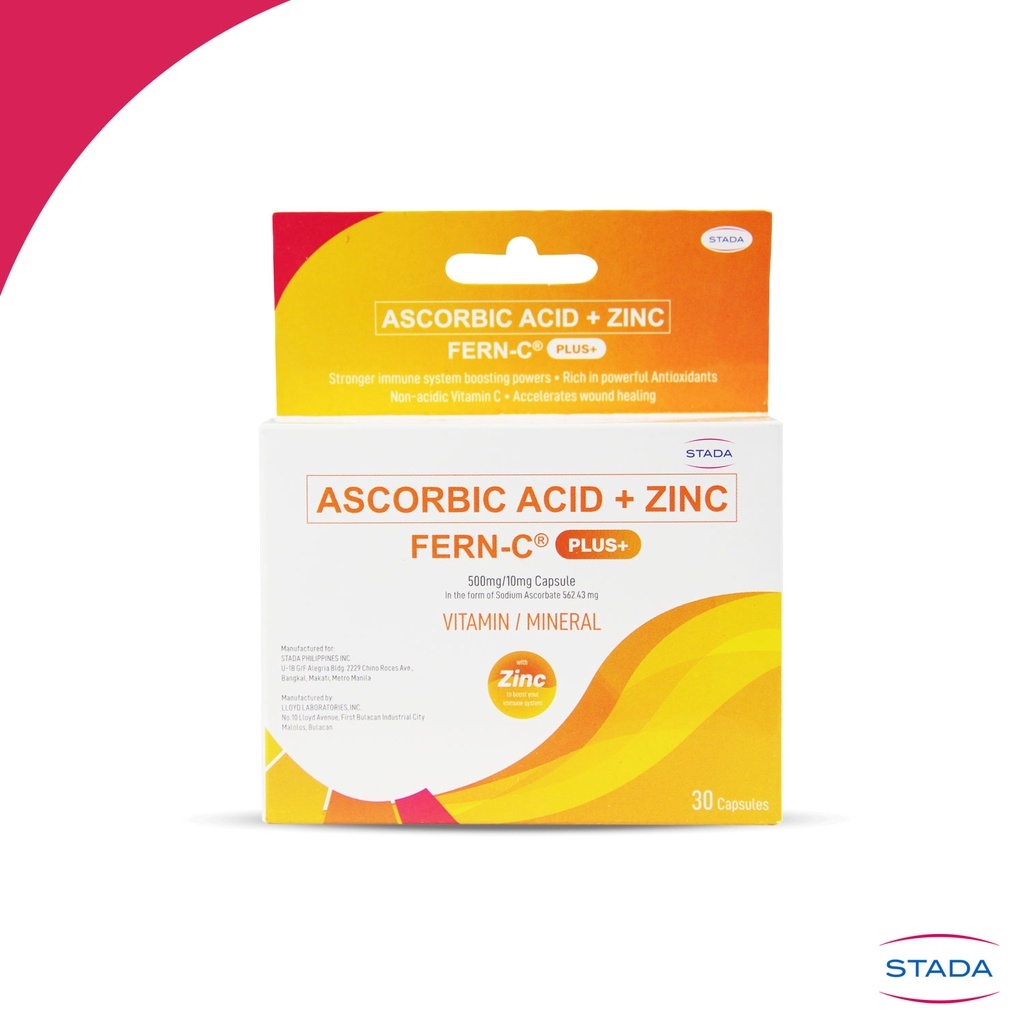 STADA Fern-C Plus with Zinc 500mg/10mg 30 capsules | Lazada PH