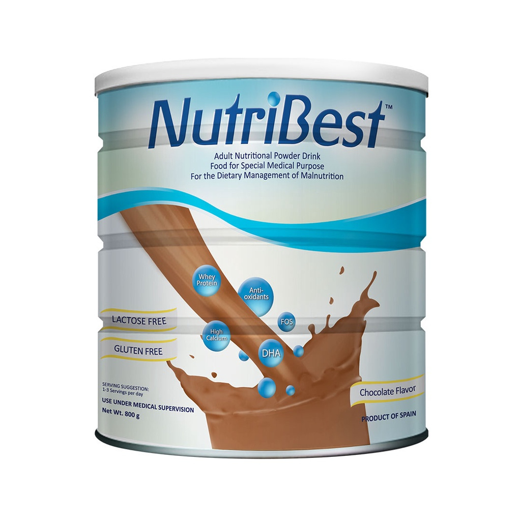 Nutribest Chocolate / Vanilla Flavor 800g Can Adult Nutritional Powder Milk Drink Lactose Free ...