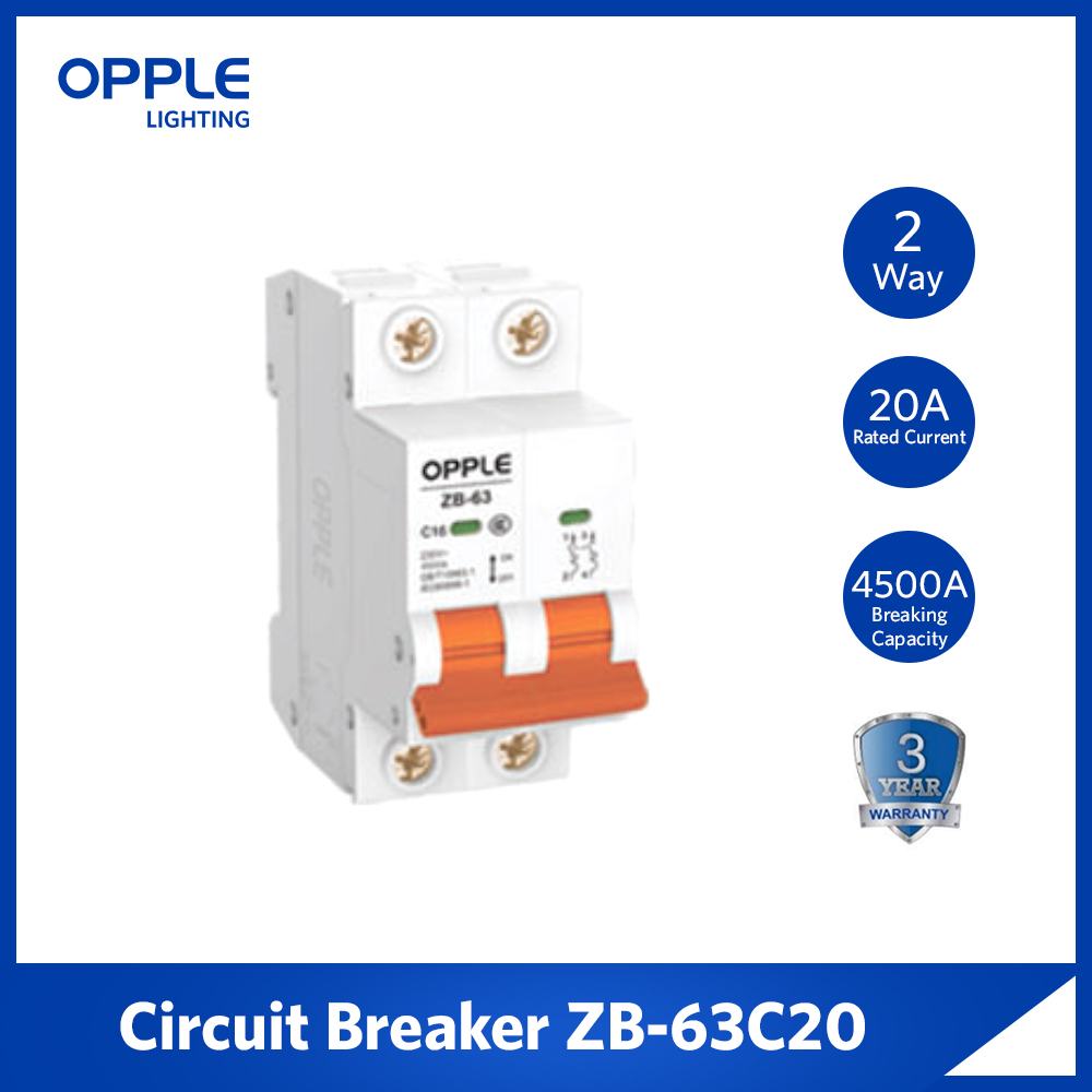 Opple Circuit breaker ZB-63C20 / ZB-63C32 / ZB-63C16 / ZB-63C40 | Lazada PH