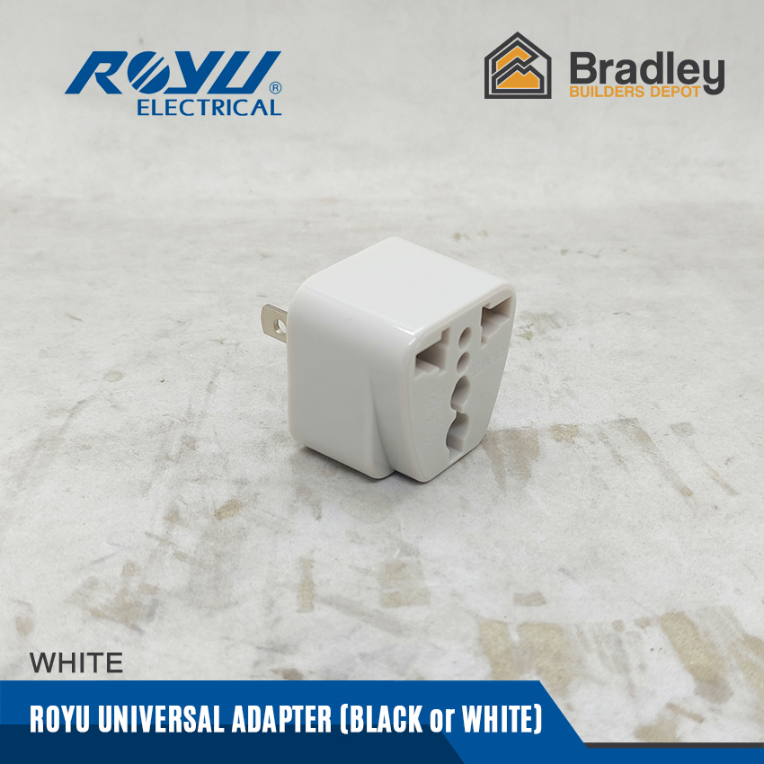 Royu Universal Adapter (Black or White) | Lazada PH