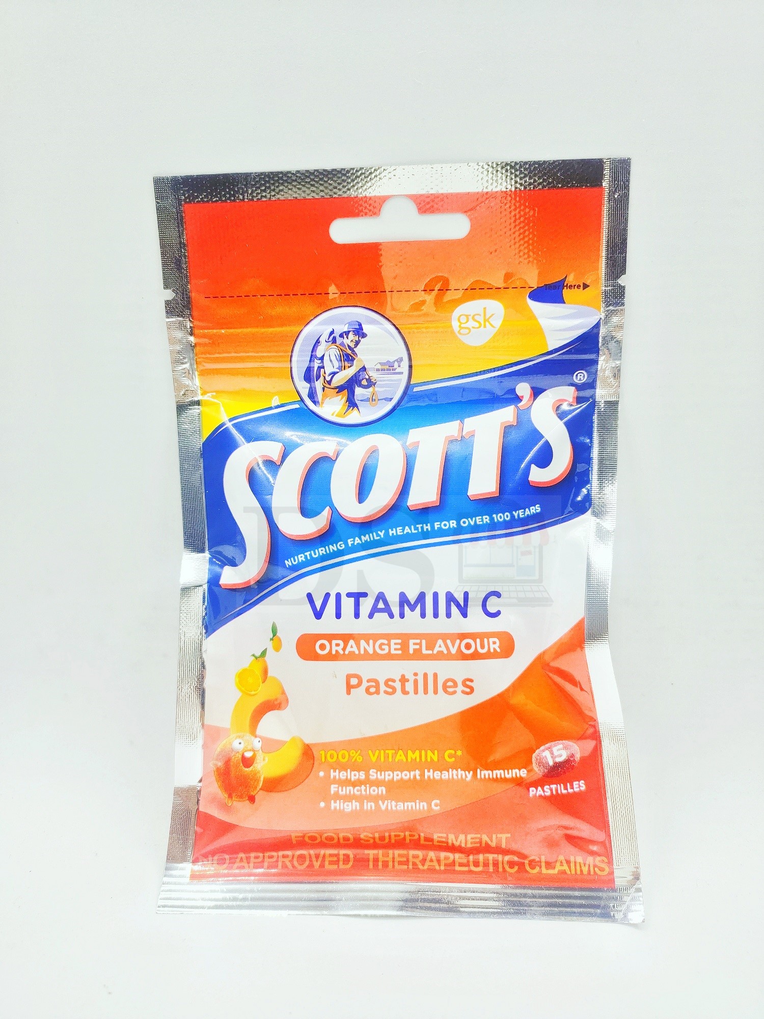 Scott's Pastilles Kid Vitamin C Mixed Berries Flavor 15 Pastilles ...