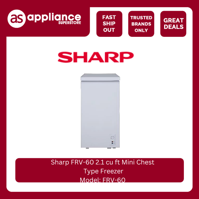 Sharp FRV-60 2.1 cu ft Mini Chest Type Freezer | Lazada PH