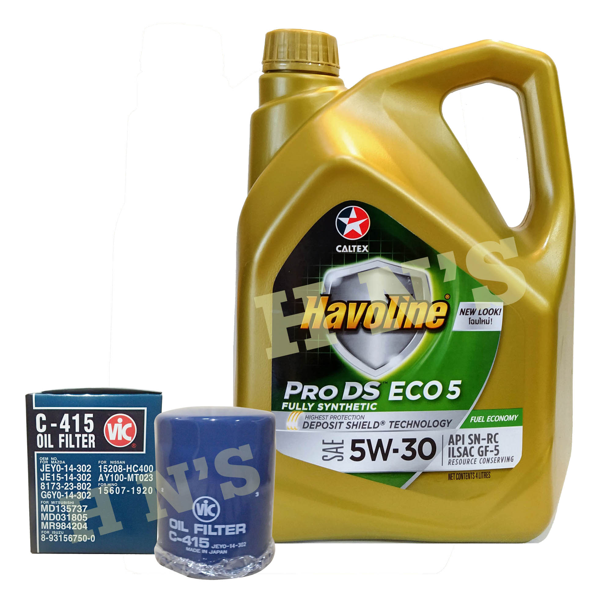 Caltex Havoline ProDS Eco 5 SAE 5W-30 Oil Change Package for Mitsubishi ...