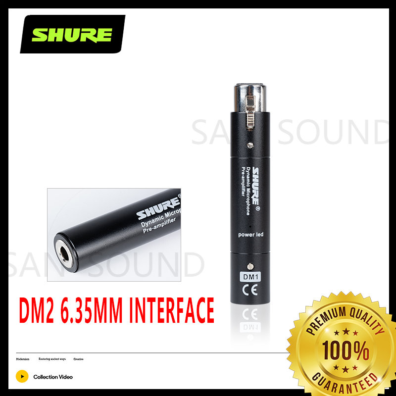 【Original】 SHURE DM1 DM2 Dynamic Microphone Transistor Amplifier stage microphone preamp ...
