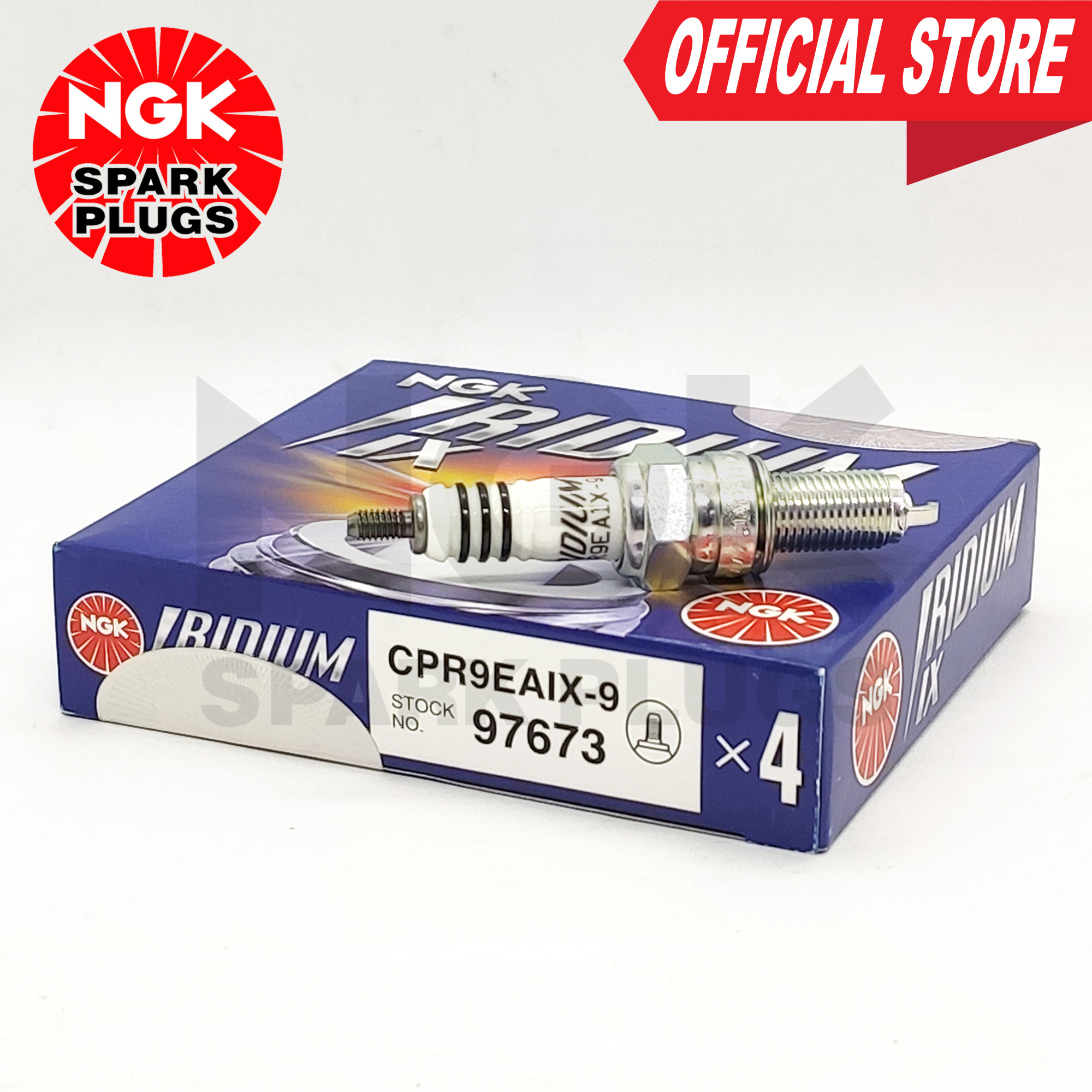 NGK CPR9EAIX-9 Iridium IX Spark Plug for Honda Click 125i & 150i, Beat 110Fi,Supra GTR 150Fi ...