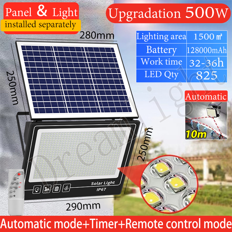 panda solar flood light 800W outdoor waterproof IP67 solar lights LED ...