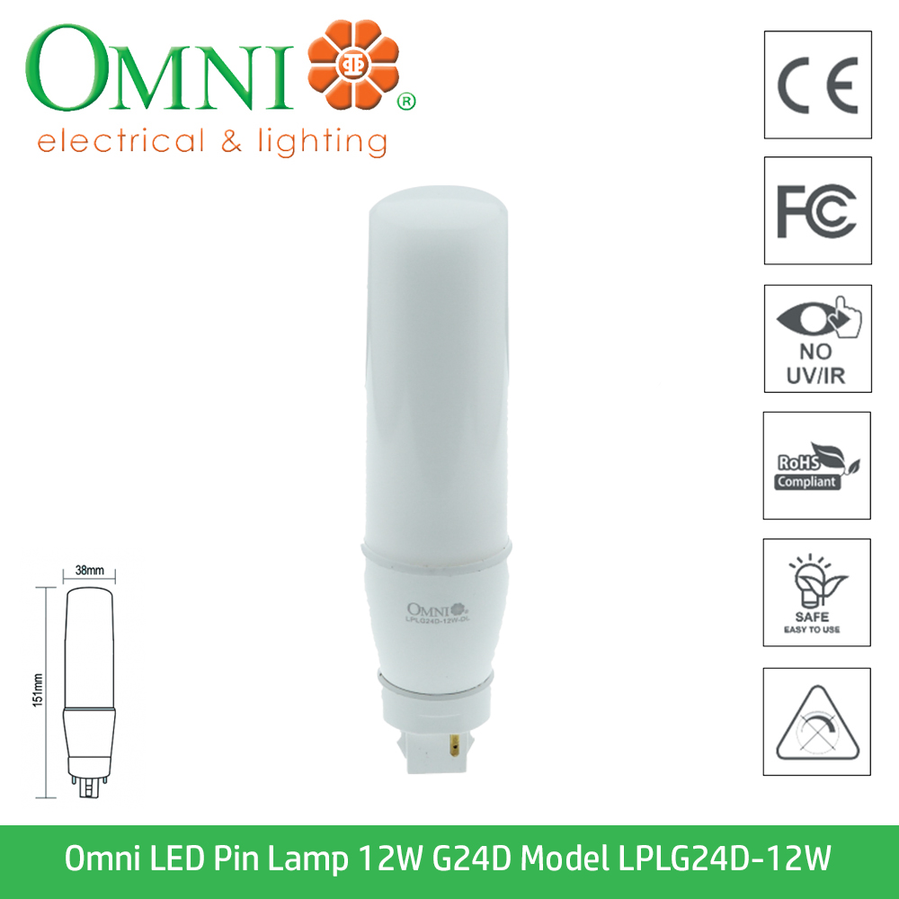 Omni LED Pin Lamp 12W G24D Model LPLG24D-12W | Lazada PH