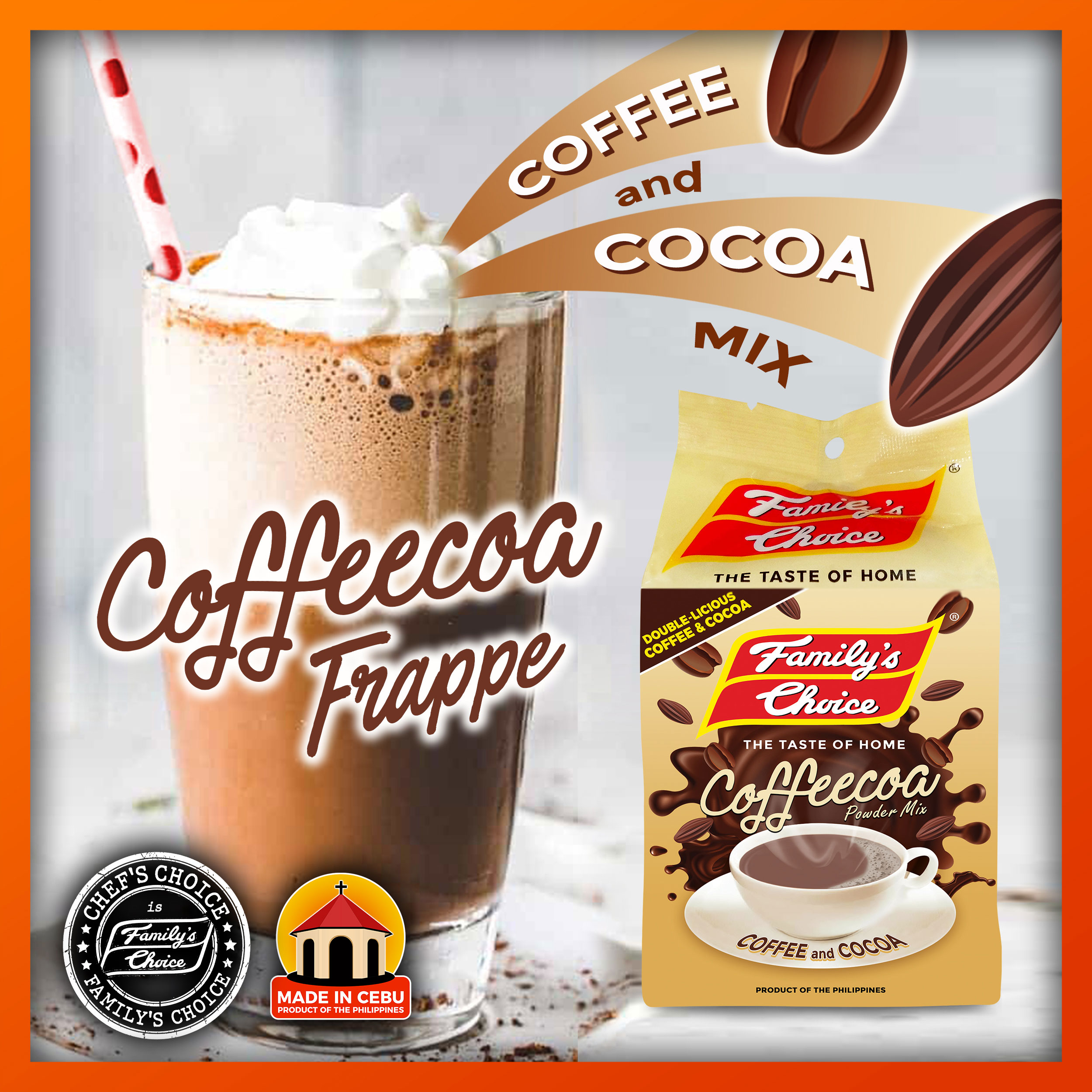 Family's Choice Coffeecoa 10pcs per Pack x 10 gms Cocoa Chocolate ...
