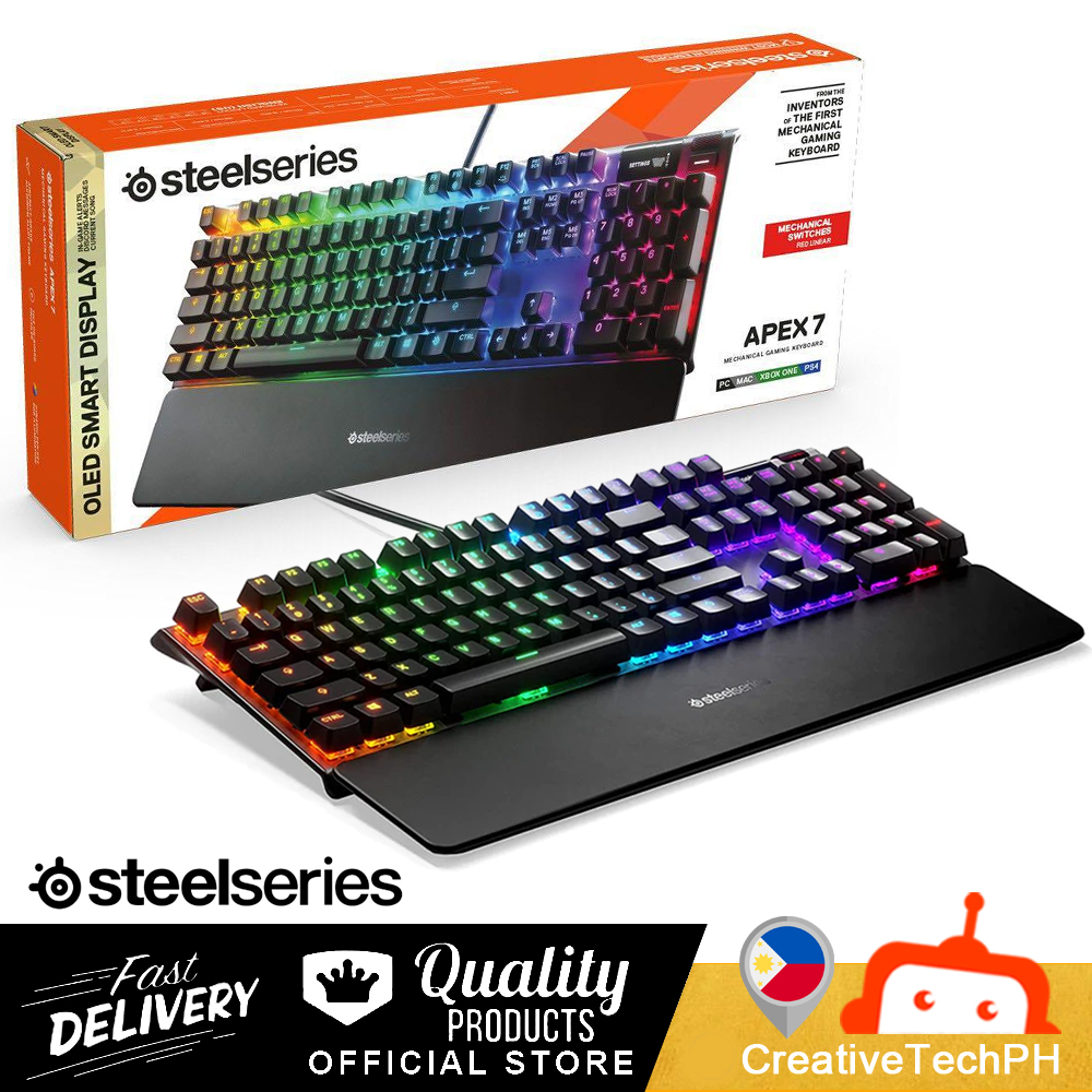 STEELSERIES APEX 7 RED GAMING MECHANICAL KEYBOARD(64636) PROFESSIONAL ...