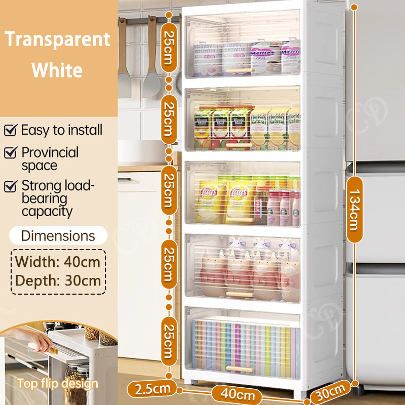 CD Locker Chest Cabinet for Clothes Storage Flip Top Cabinet with Wheel ...