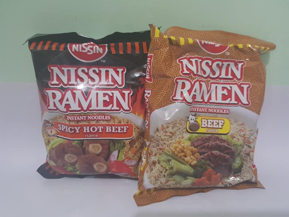 NISSIN RAMEN Instant Noodles Beef and Spicy Hot Beef Flavor (20 packs x ...