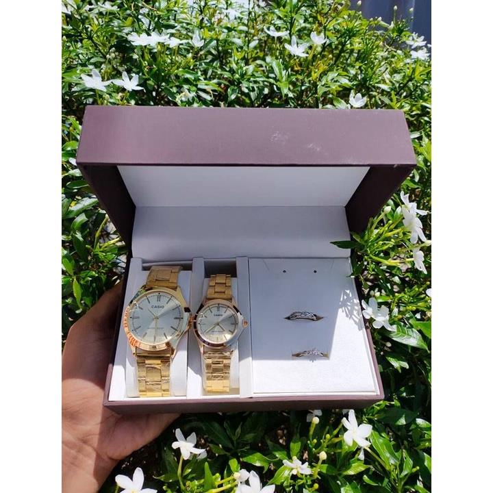 Couple Watch and Couple Rings Gift Set - King and Queen Rings | Lazada PH