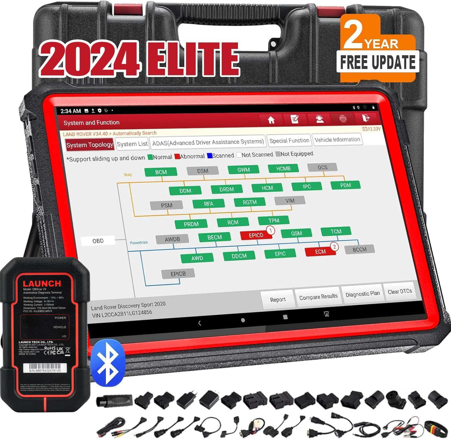 2024 LAUNCH X431 PRO3S+ V5.0 Bluetooth Bi-Directional Scan Tool, HD ...