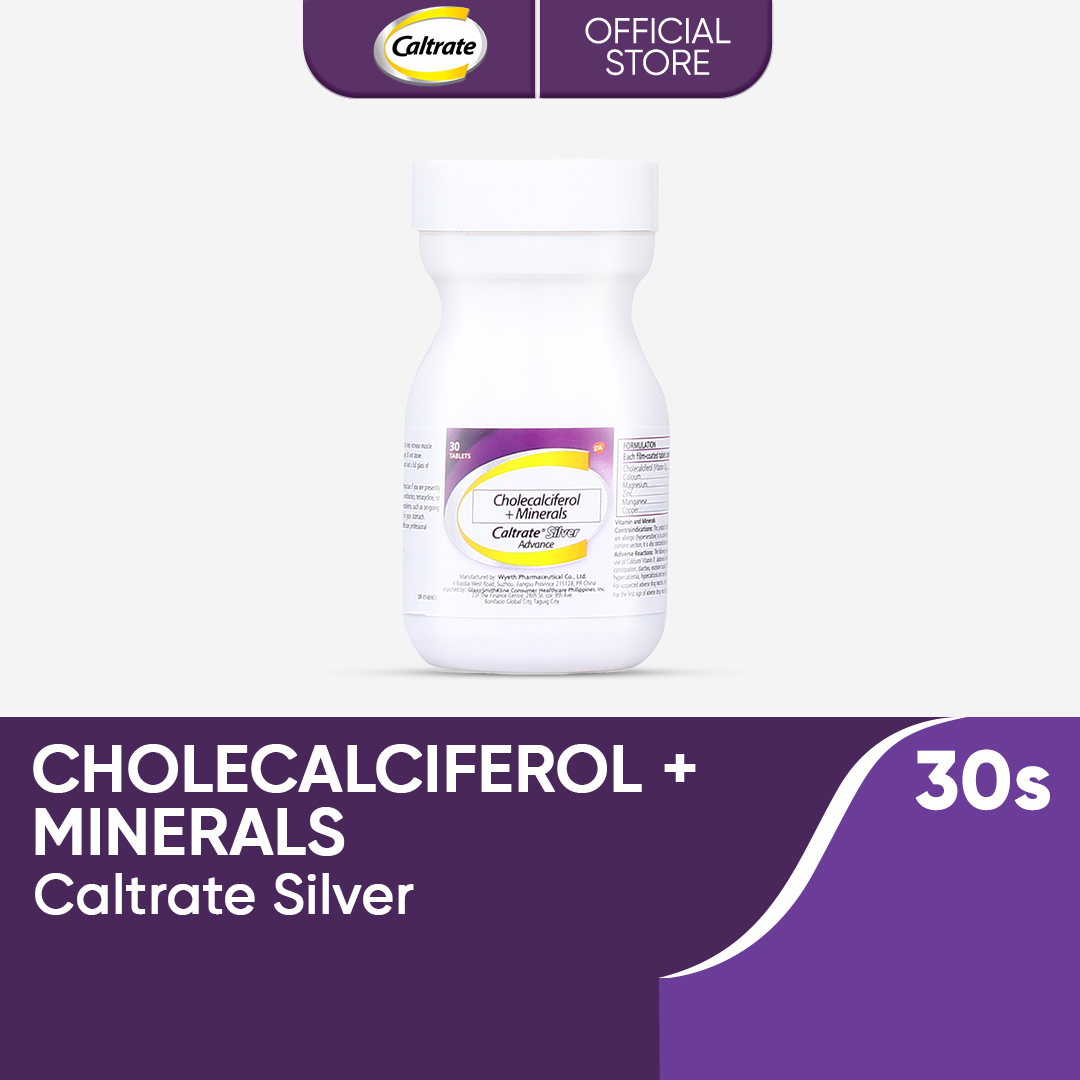 Caltrate Silver Advance Cholecalciferol + Minerals to Support Strong ...