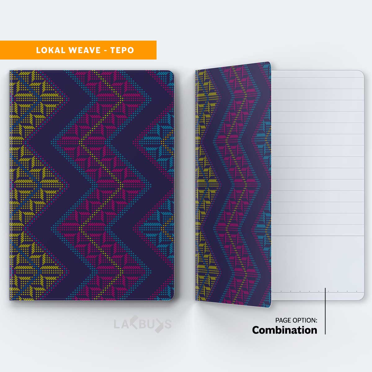 Tepo Handcrafted COMBINATION Pocket Notebook - Lokal Weave - Tepo ...