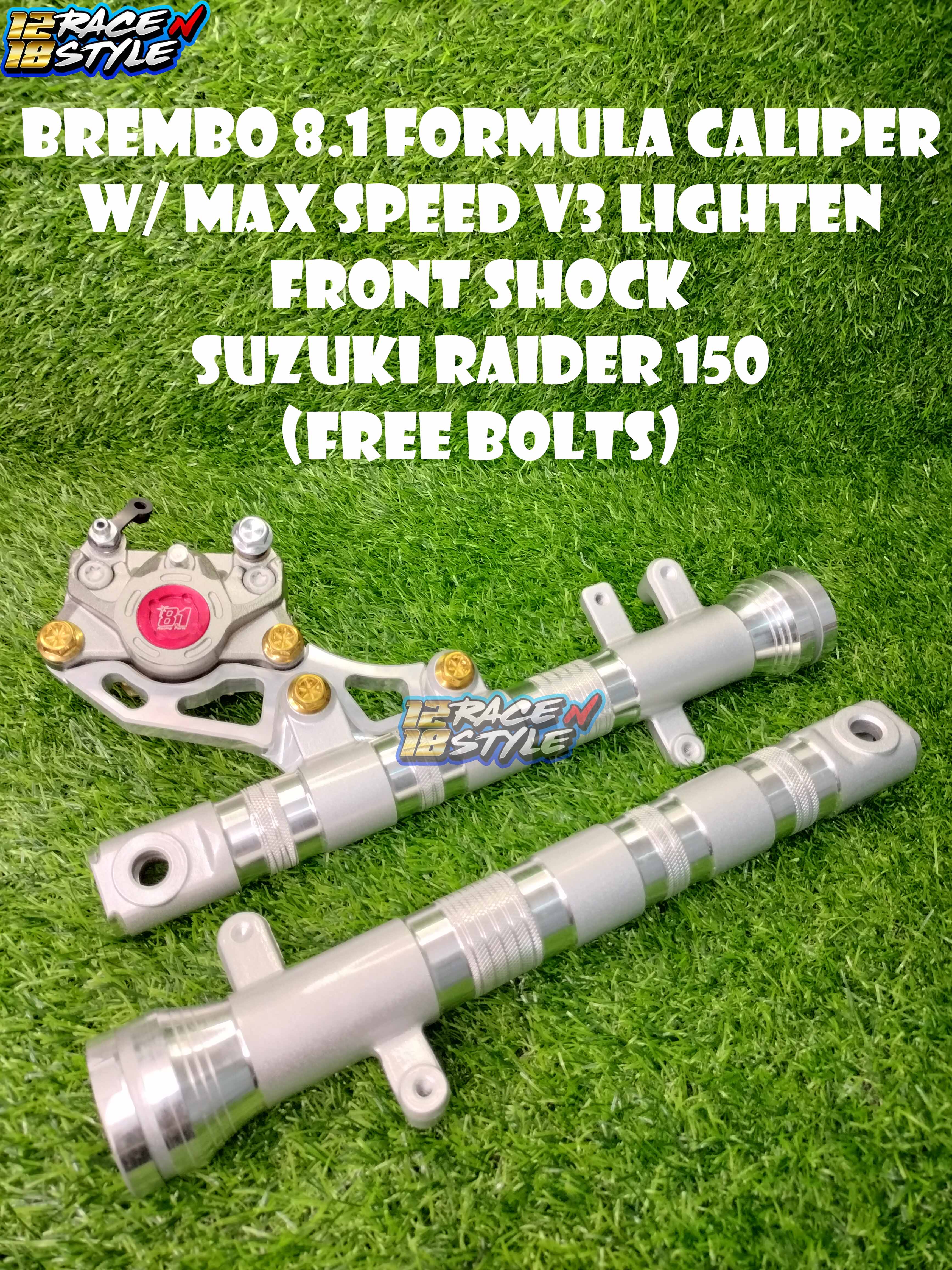 SUZUKI RAIDER 150 8.1 FORMULA CALIPER W/ MAX SPEED LIGHTEN FRONT SHOCK ...