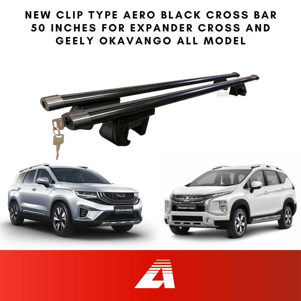 New Clip Type Aero BLACK Cross Bar 50 inches for Expander Cross and ...