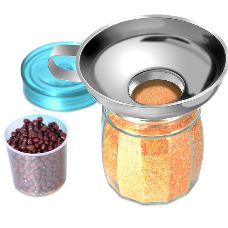 2 Pcs Set Funnel for Wide and Regular Jars Useful Stainless Steel Wide ...