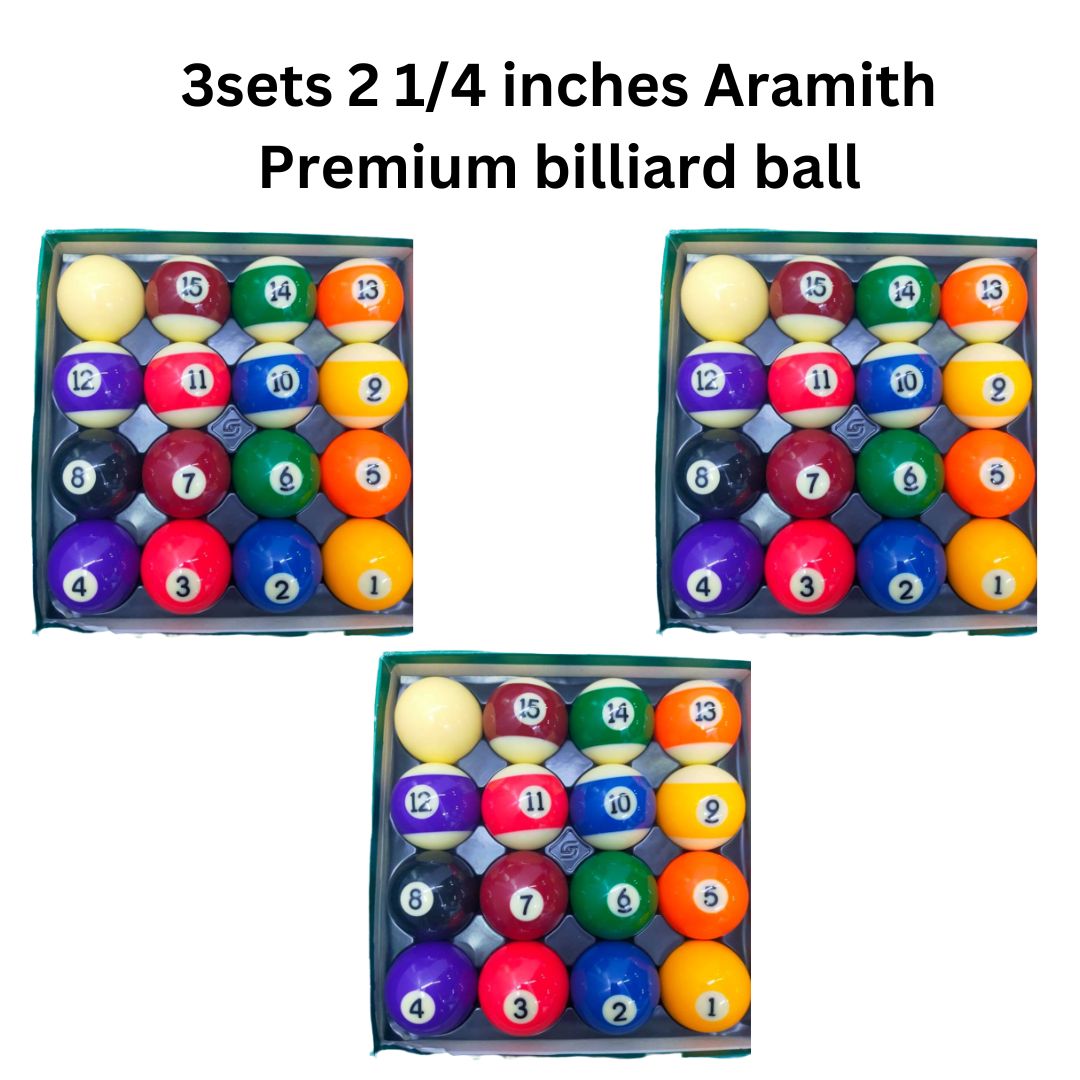 3 sets Billiard ball ARAMITH PREMIUM standard size/ Bola ng Bilyaran ...