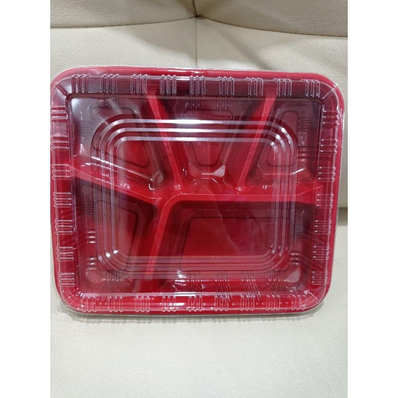 【COD】Disposable Bento Boxes 1 2 3 4 5 Compartments with Lid Packing ...