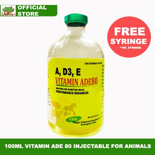 VITAMIN ADE 80 INJ FOR ANIMALS | 100 ML | VETGEN | Lazada PH