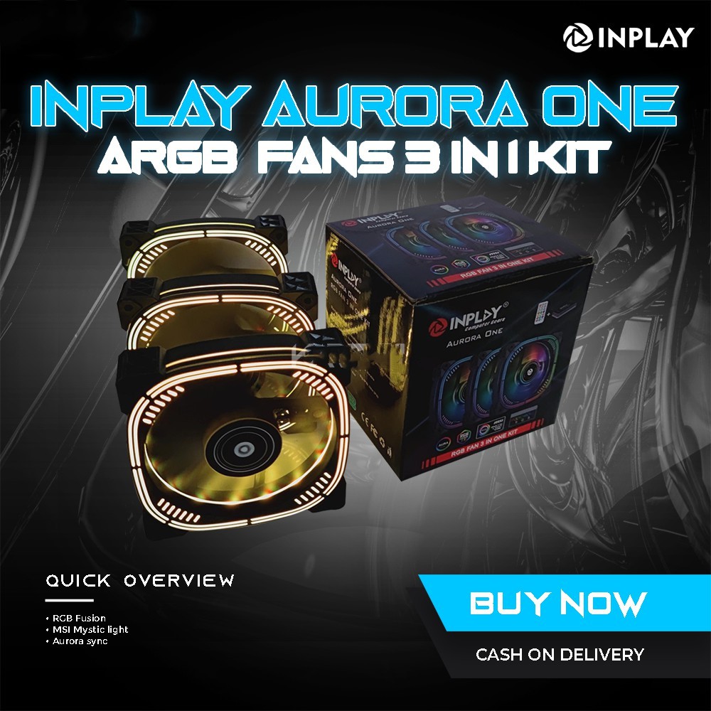 Brand new！INPLAY AURORA RGB FAN 3 IN 1 KIT |120MM Cooling fan ARGB KIT ...