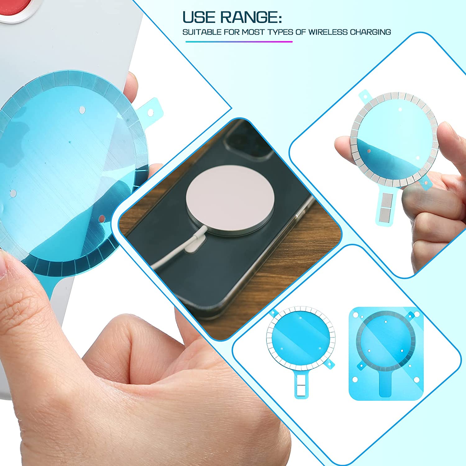 3 Pieces Magnet Sticker Magnetic Wireless Charging Magnet Circle Phone ...