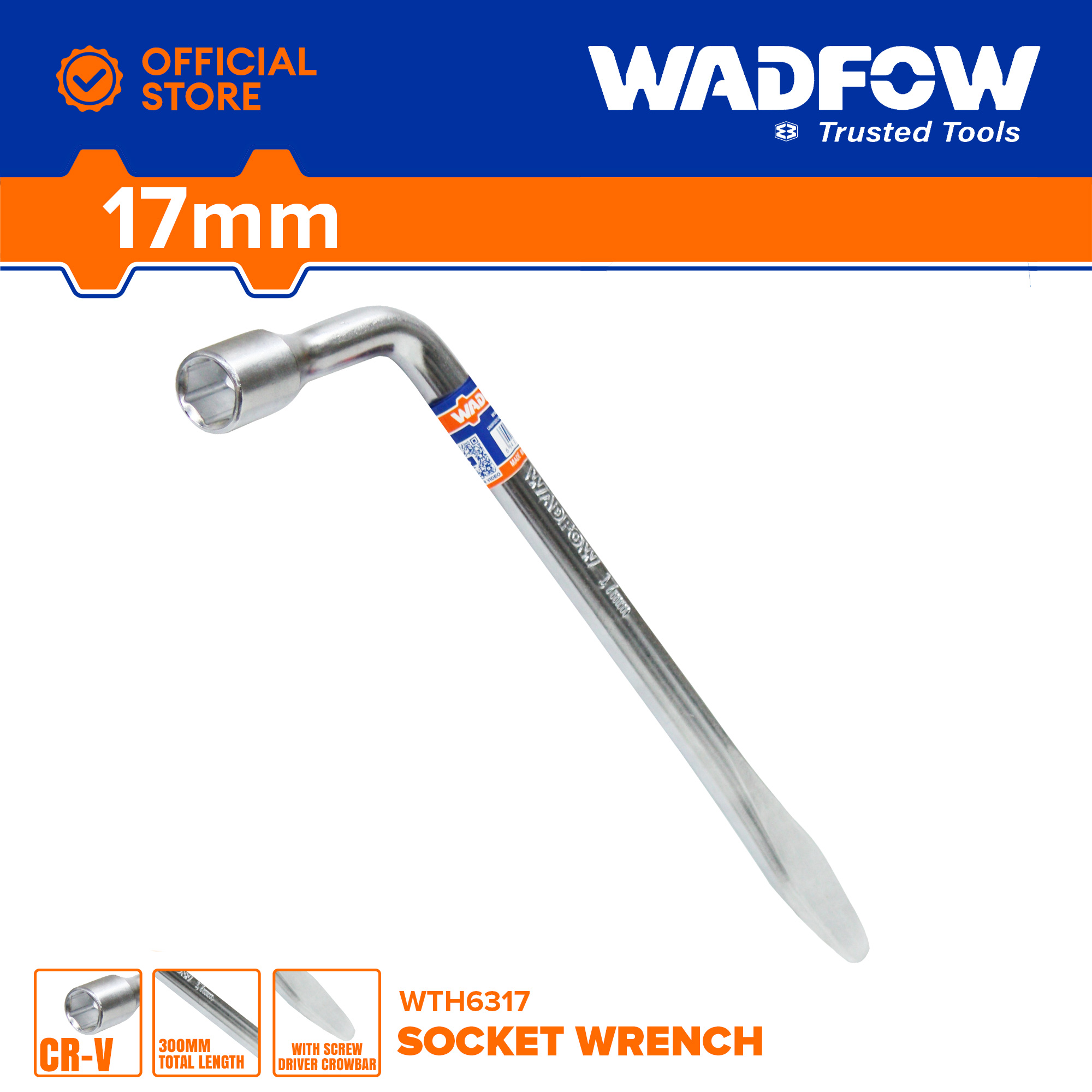 WADFOW L-Type Wrench 17MM | 19MM SOLD PER PIECE Lug Nut Crowbar Hexagon ...