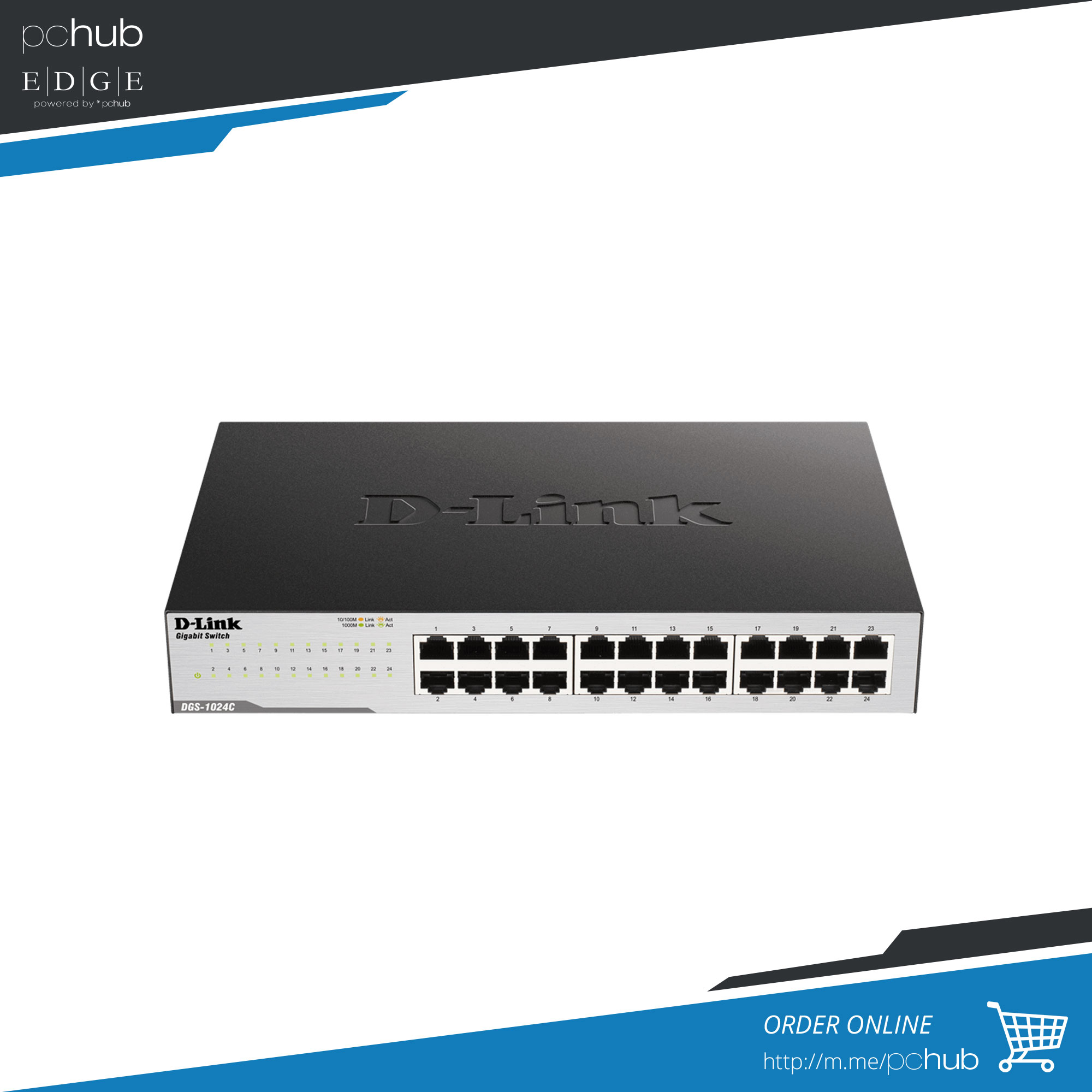 Dlink DGS 1024C, 24 port, gigabit, unmanaged switch hub, rackmount ...