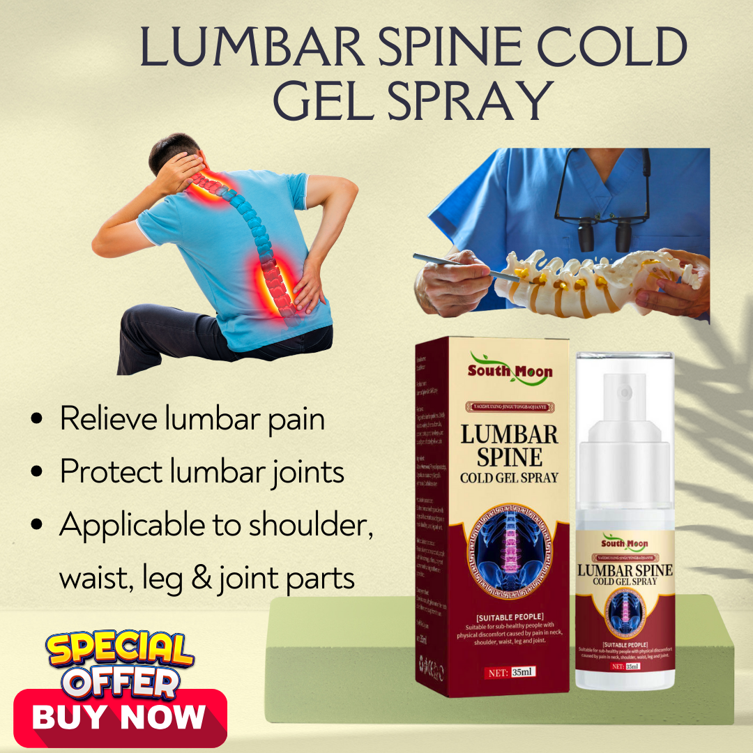 Lumbar Spine Cold Gel Spray: Back Pain Relief for Cervical , Sciatica ...