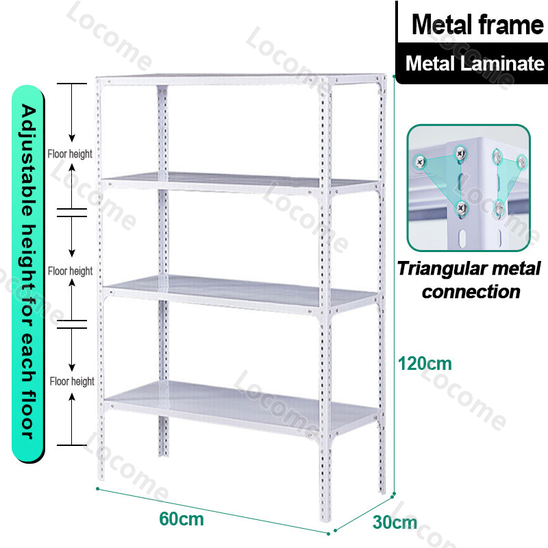 【Load-bearing】Shelf 4 Layers and 5 Layer Angle Steel Rack Adjustable ...