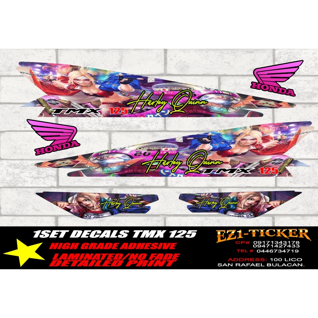 HARLEY QUINN TMX 125 DECALS | Lazada PH