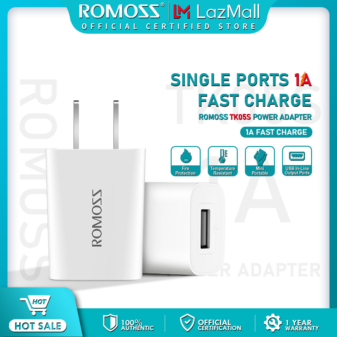 Romoss TK05S Travel Charger Portable Phone Charger USB Power Adapter ...